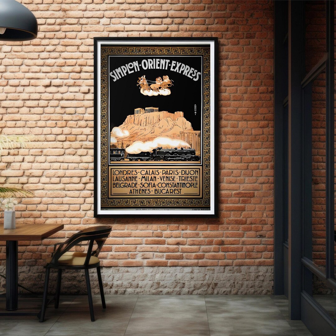 Travel Poster- Vintage Orient Express Art- Nostalgia Travel Posters ...