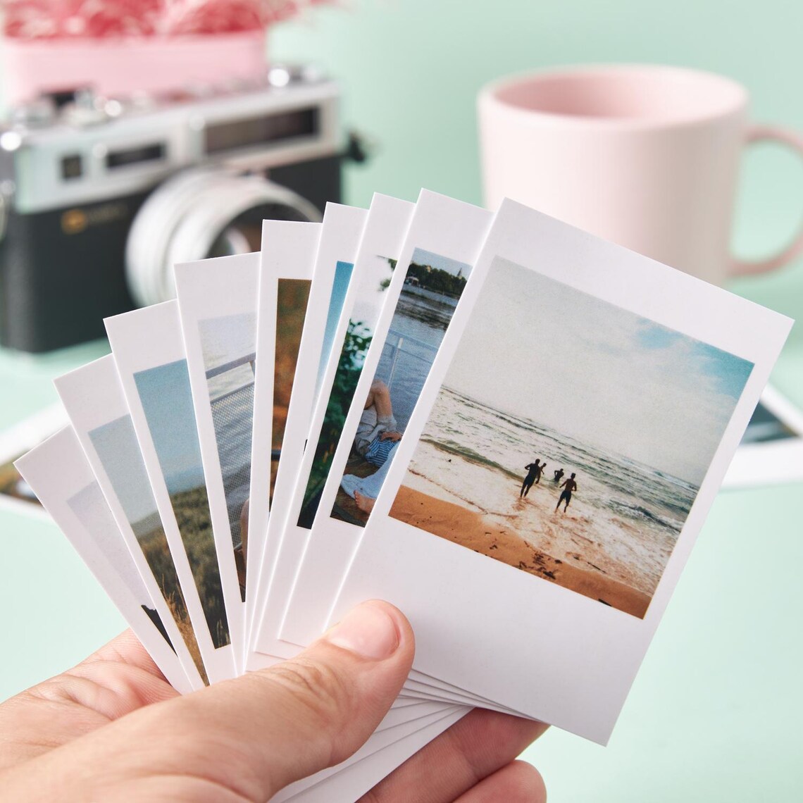 Retro Mini Photo Prints, Set of 24 Personalized Instant Film Style ...