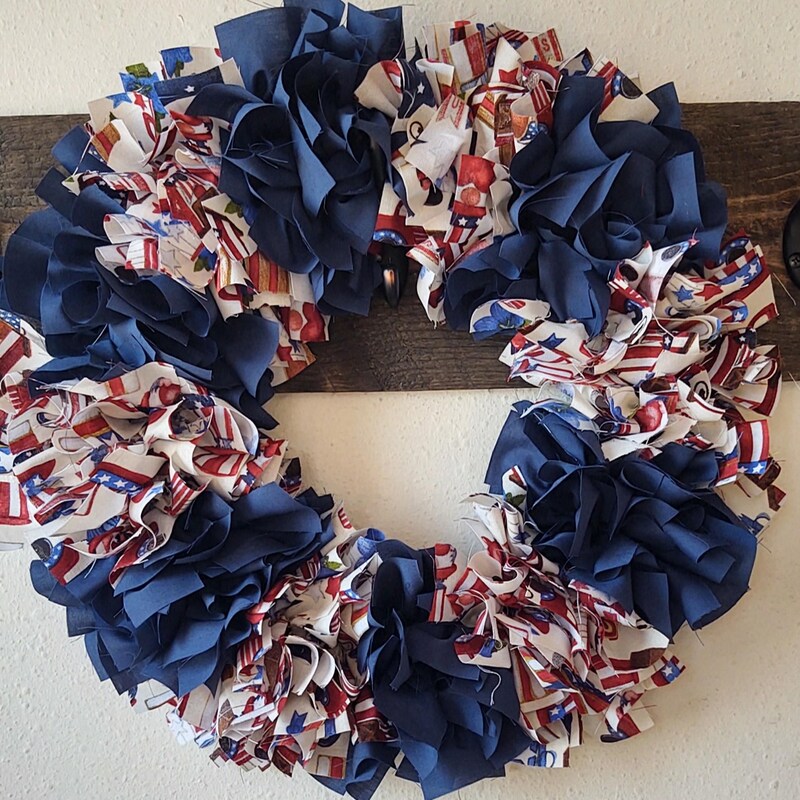 Patriotic Rag Wreath - Etsy