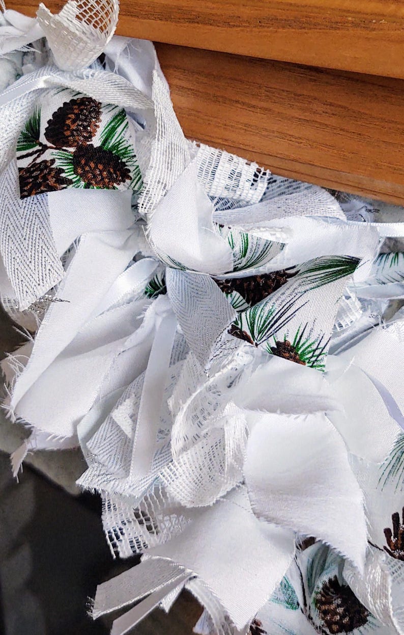 Christmas Rag Garland, Rag Garland, Christmas Decor - Etsy