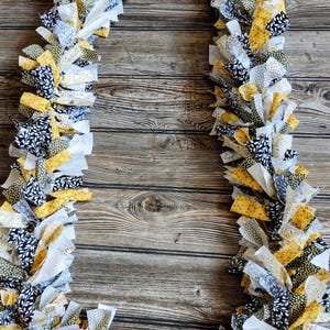 Farmhouse Look 6ft Rag-tied Garland, Country Garland, Bumble Bees ...