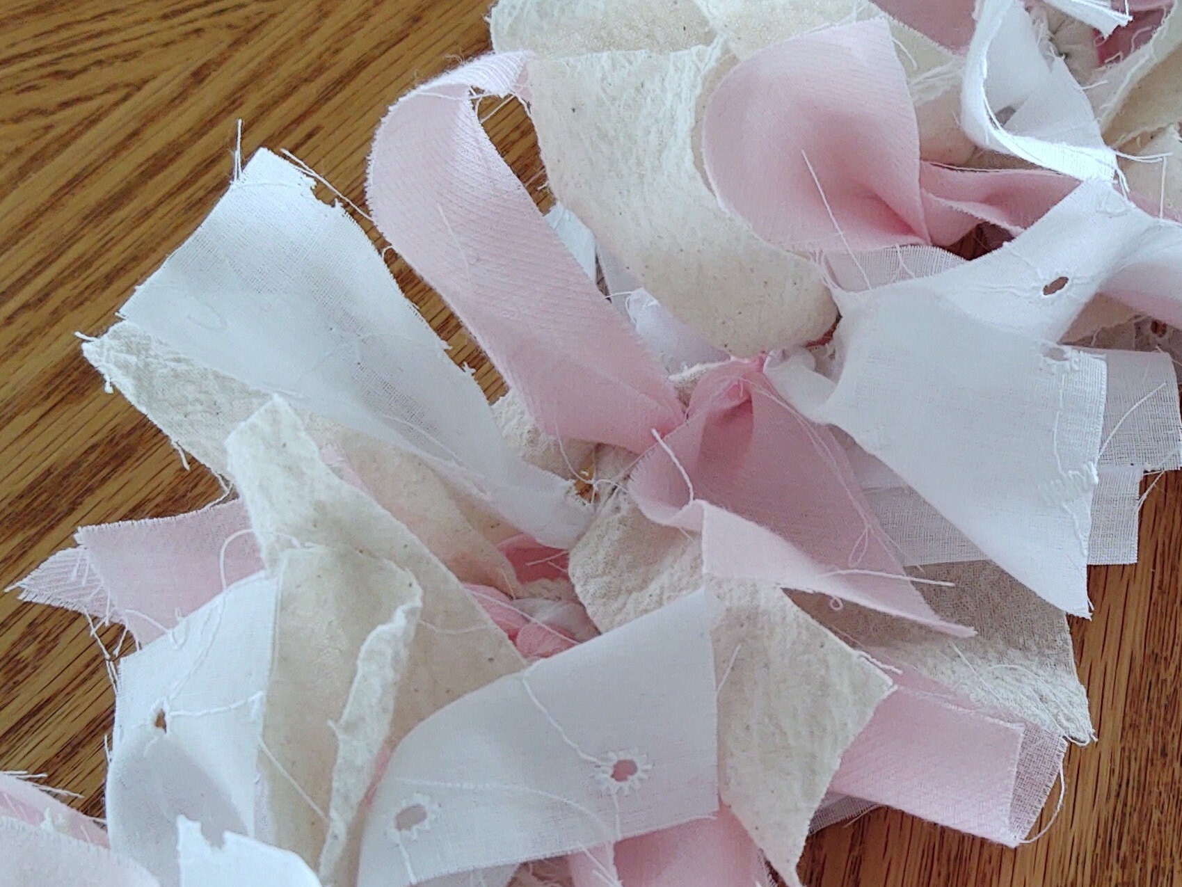 Fabric Lace Rag Garland, Home Decor, Farmhouse, Country, Wedding ...