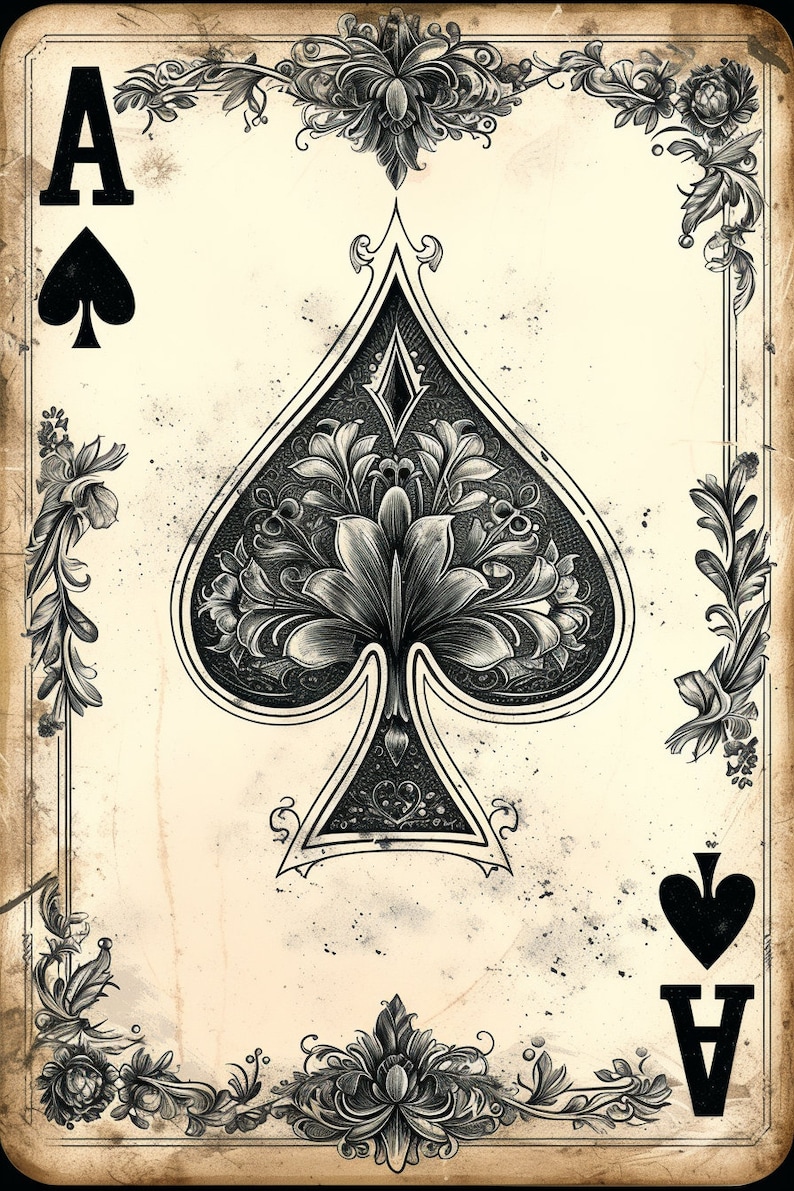 Ace of Spades | Digital Download, JPG, PNG File, Midjourney Ai ...