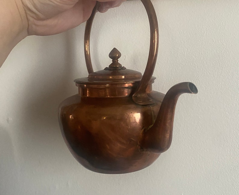 Antique Vintage Small Copper Teapot - Etsy