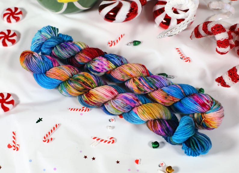 Swirly Twirly Gumdrops - Buddy the Elf Inspired Worsted DK Bulky Sock ...