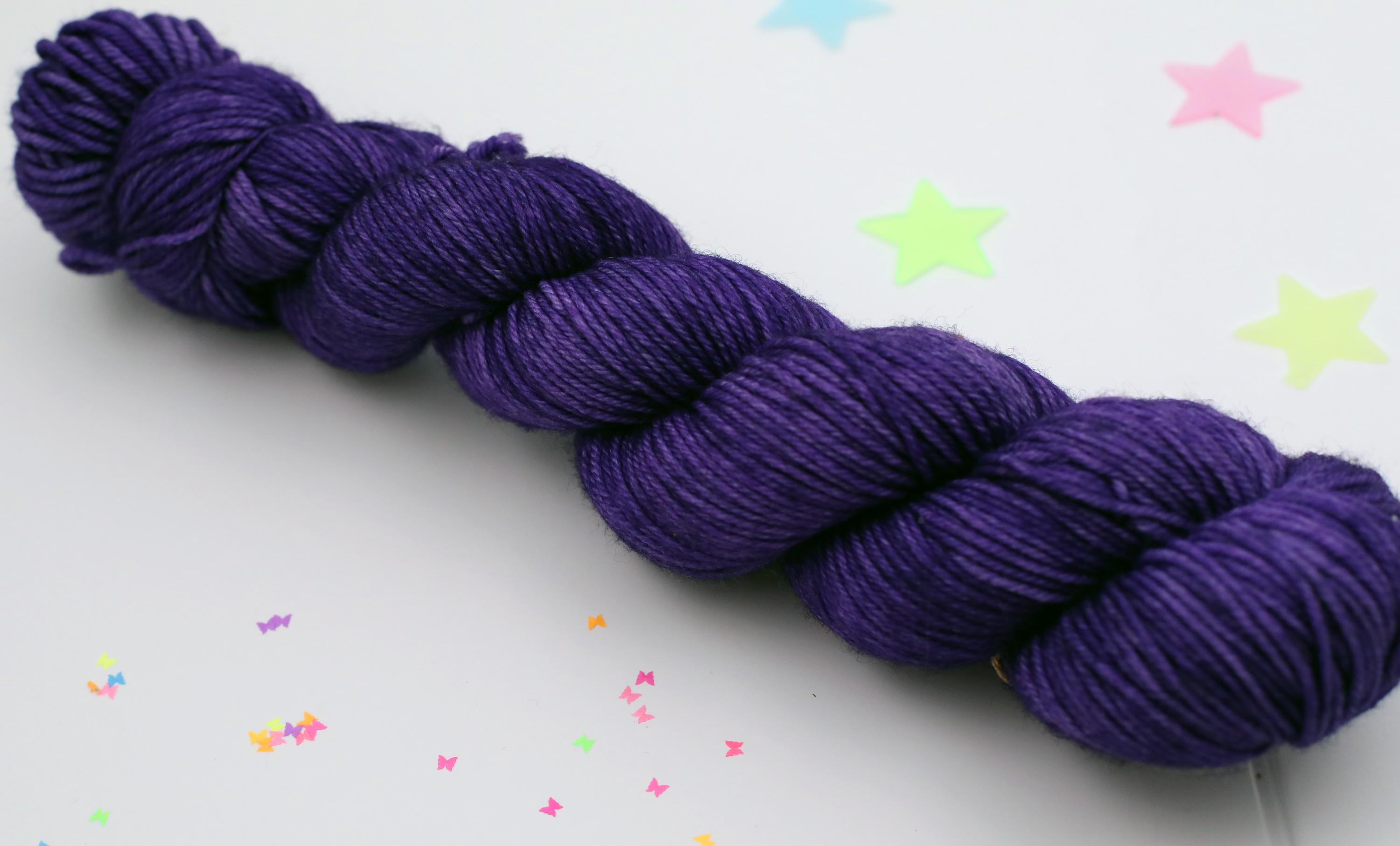 90s Neon Inspired Twilight Haze Yarn, Purple, Retro, Vibrant - Etsy