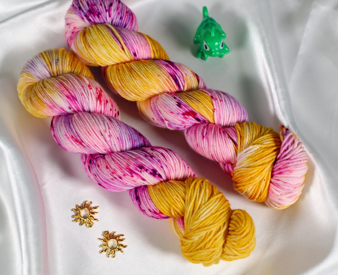 Tangled Glow Rapunzel Inspired Yarn, Yellow, Pink, Princess - Etsy