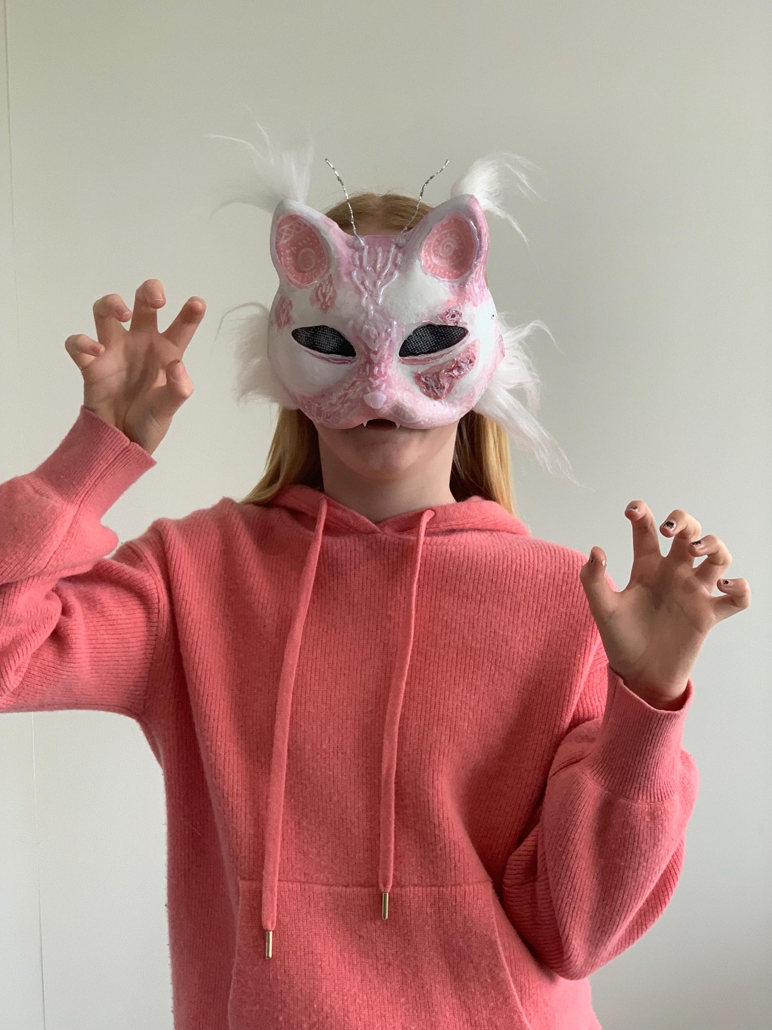 Pink, Alien Cat Mask! - Etsy