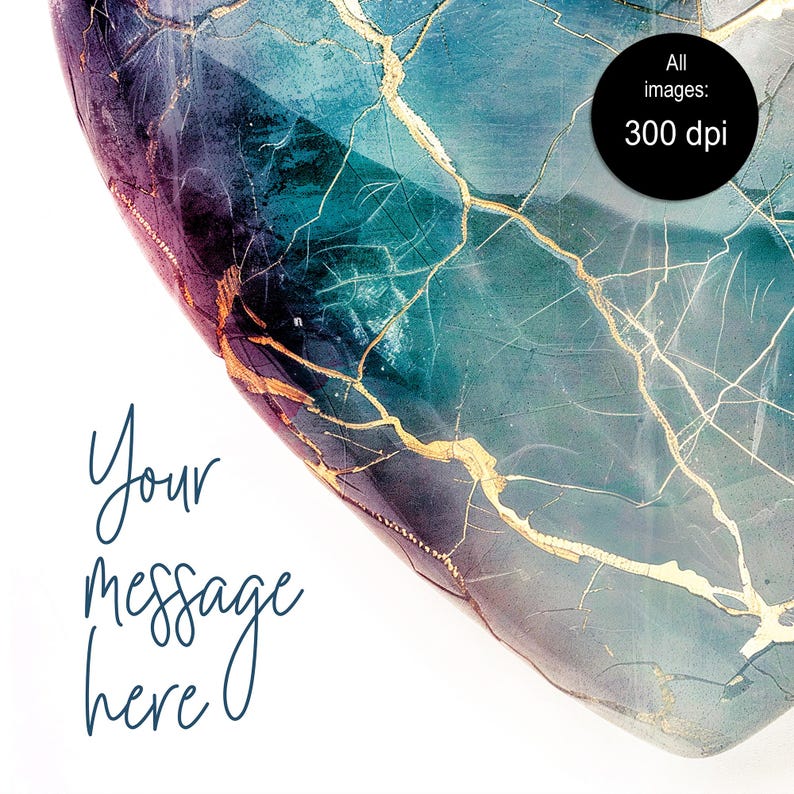 Personalized Kintsugi Heart With Custom Message, Kintsugi Heart Wall ...