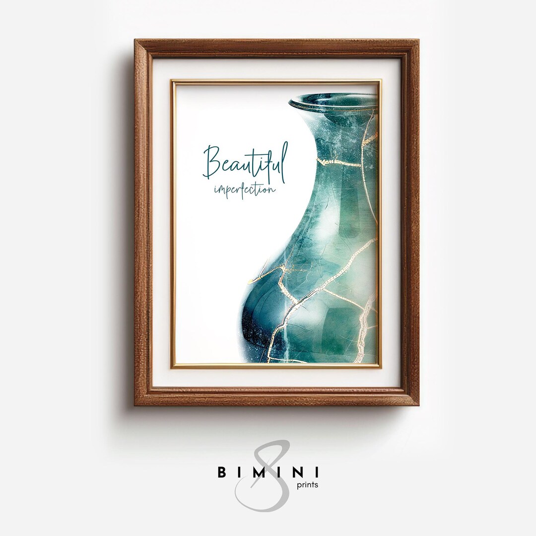 Beautiful Imperfection, Kintsugi Vase Wall Decor, Emotions Make Us ...