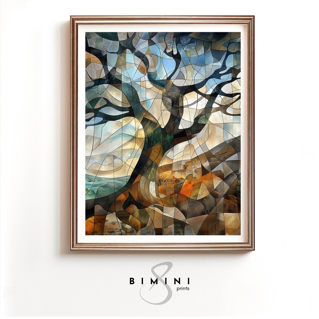 Abstract Cubist Tree, Abstract Tree Art, Digital Download - Etsy