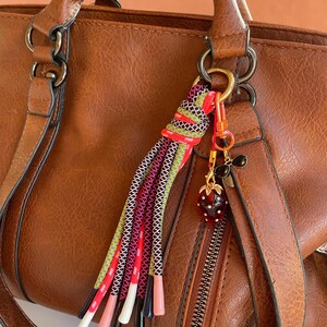 Rope Bag Charm Keychain With Mix and Match Charms Bag Accessories - Etsy