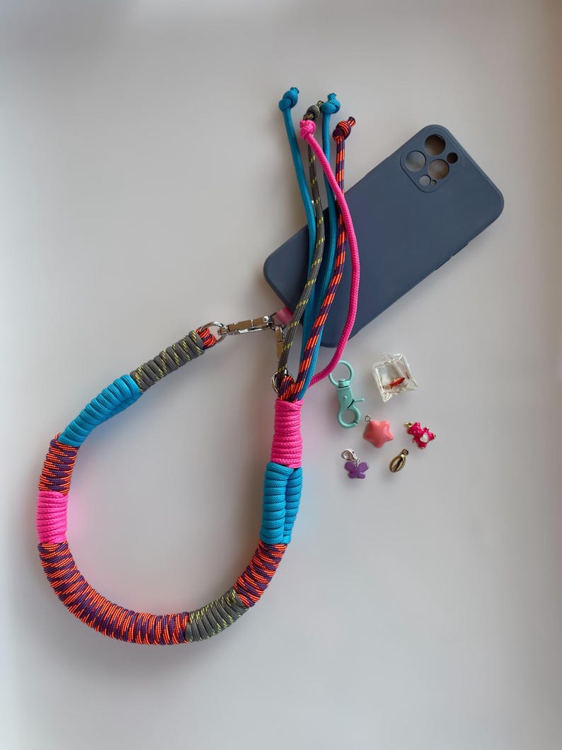 Phone Lanyard Strap With Charms - Etsy