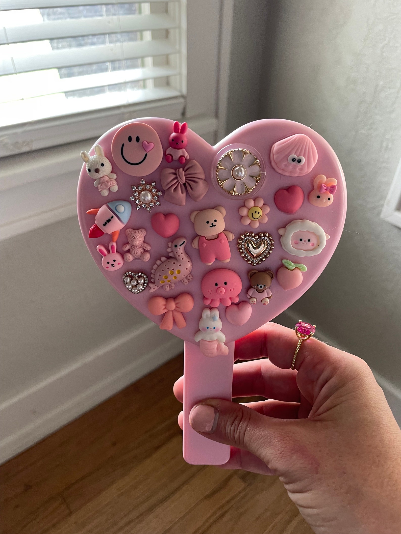 Pink Party Heart Hand Mirror - Etsy