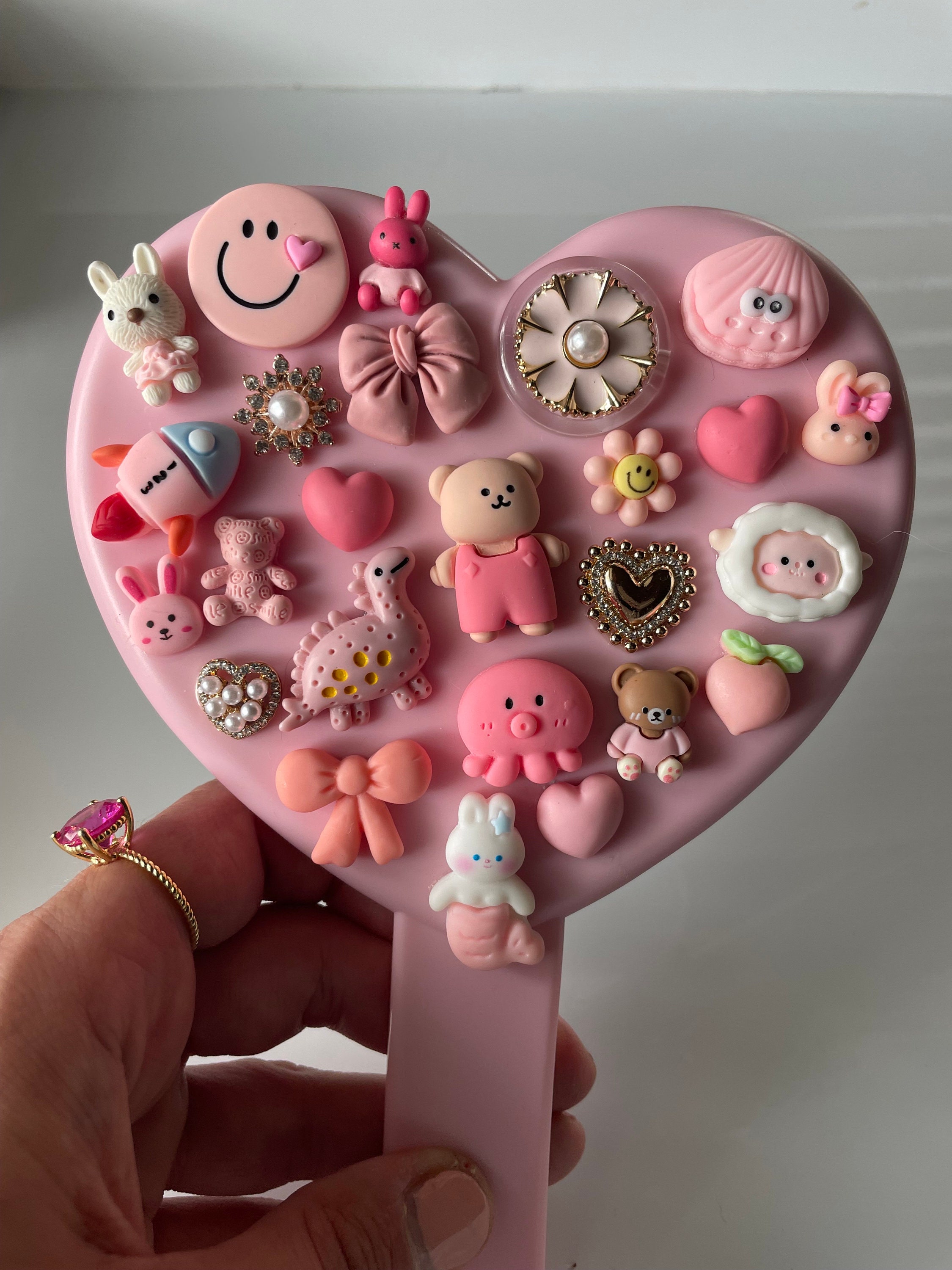 Pink Party Heart Hand Mirror - Etsy
