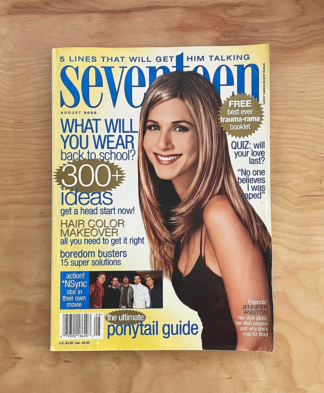 Seventeen Magazine, August 2000 Issue - Jennifer Aniston Cover - Etsy