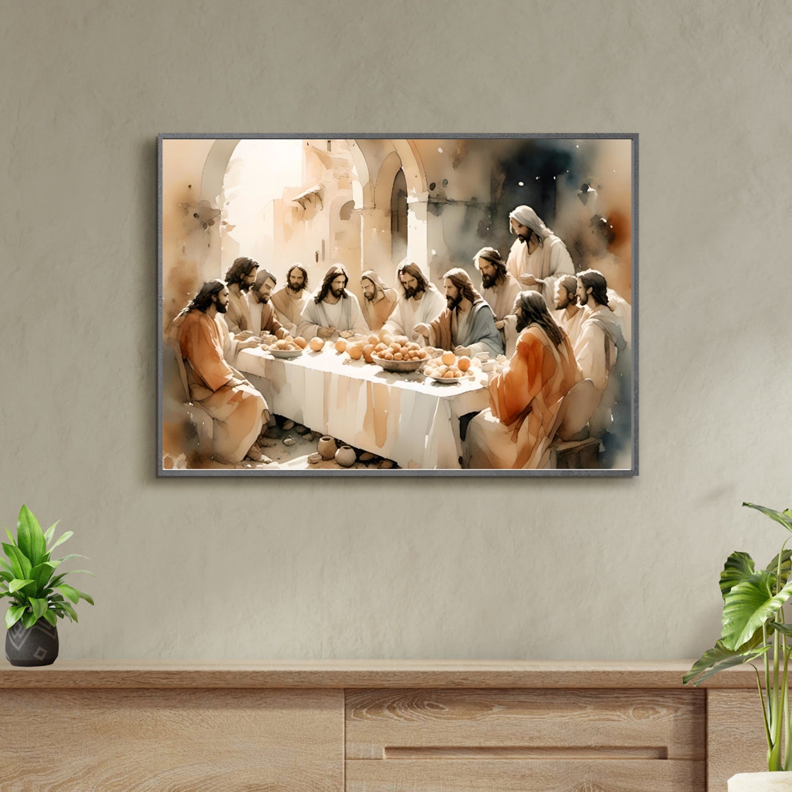 Jesus Last Supper, Easter Religious Wall Art, Inspirational, Bible ...
