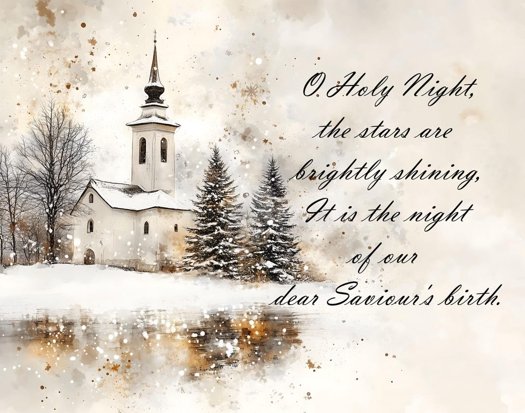 Church Christmas O Holy Night, Peace on Earth, Christmas Song, Digital ...