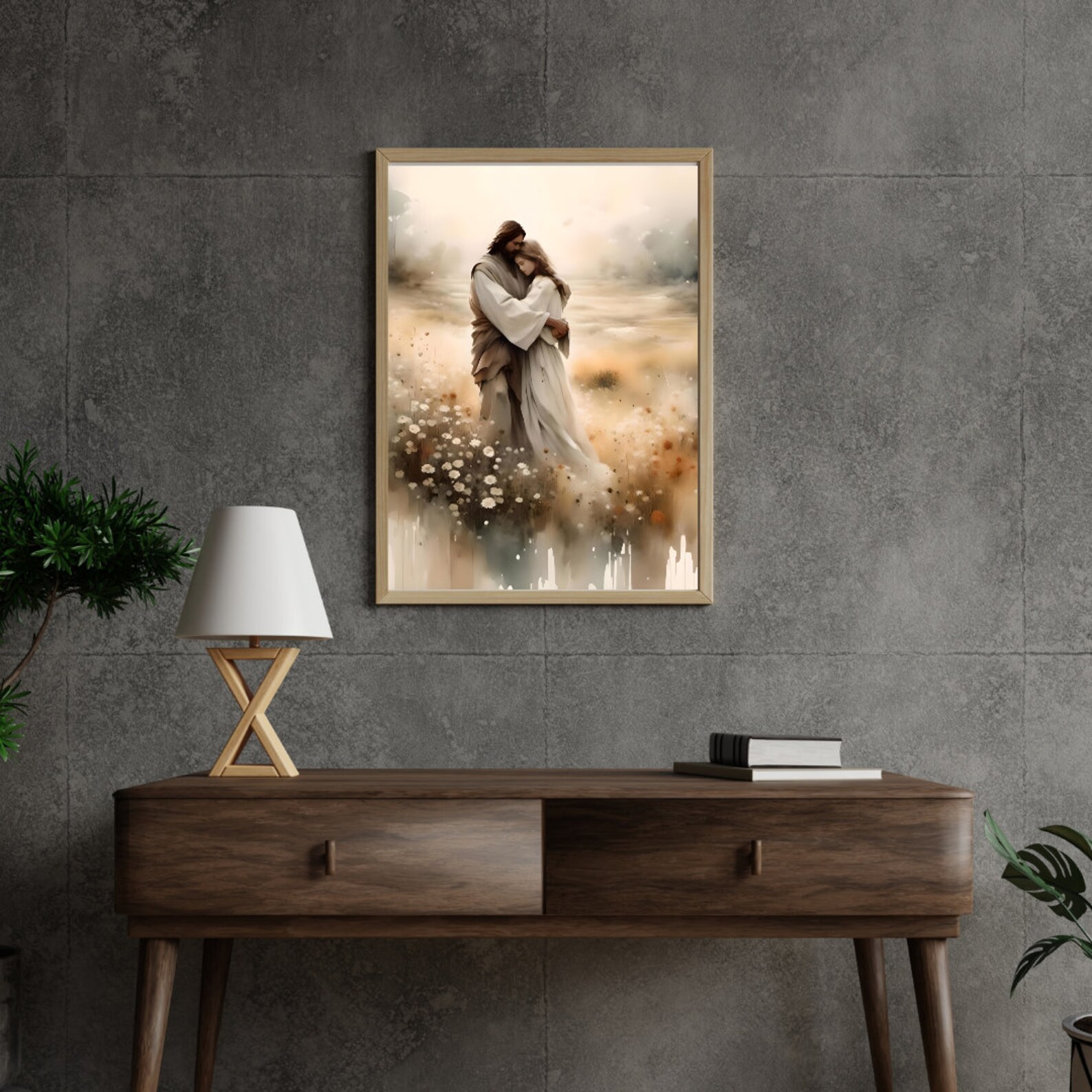Jesus's Love, Jesus Embracing Girl, Religious Wall Art, Download - Etsy