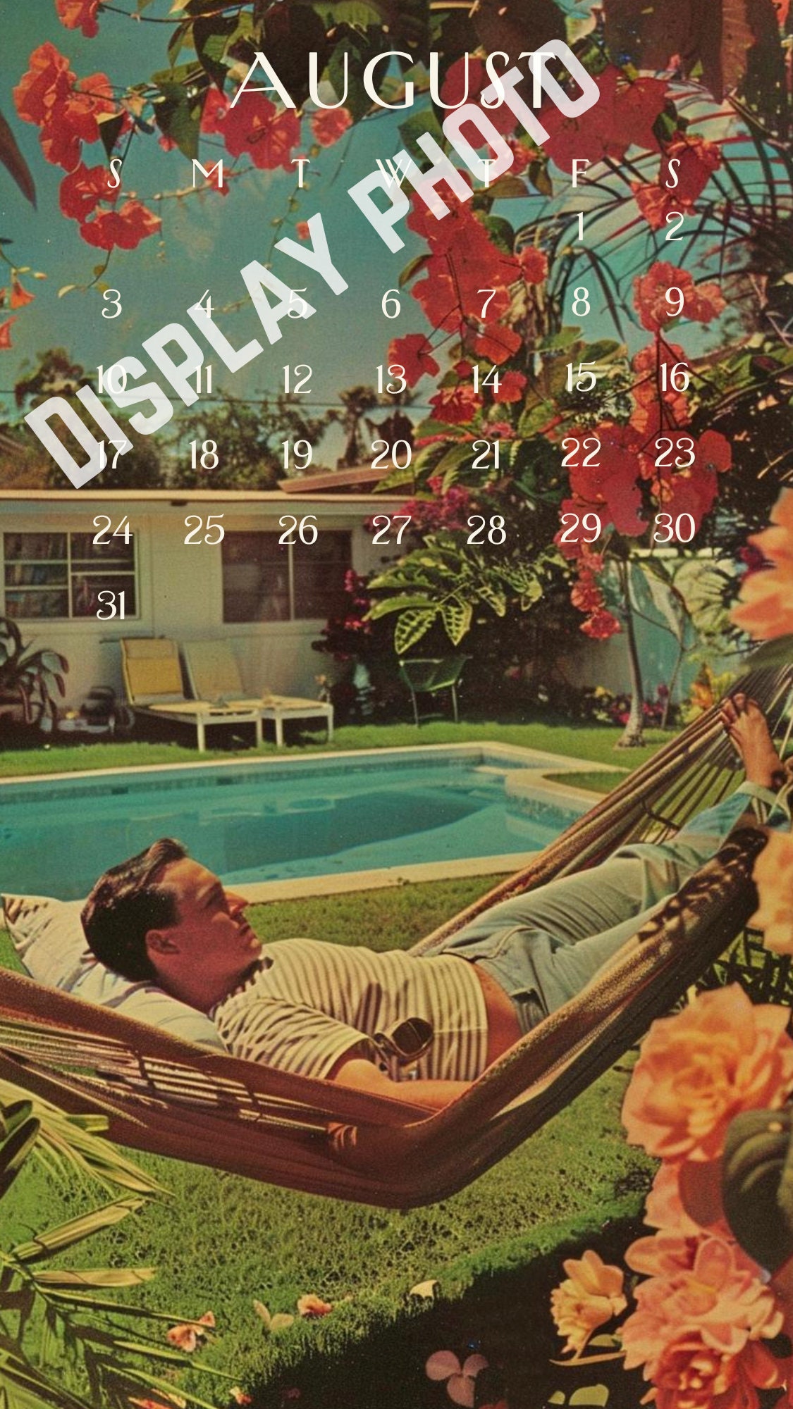 2025 MCM Dad Calendar - Mid Century Modern Style Illustration - 9X16 - Etsy