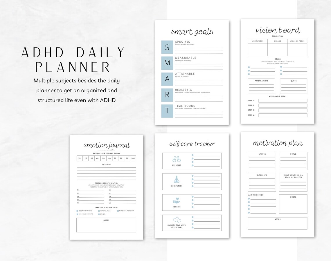 ADHD Planner Printable, ADHD Planner, ADHD Digital Planner, Planner ...