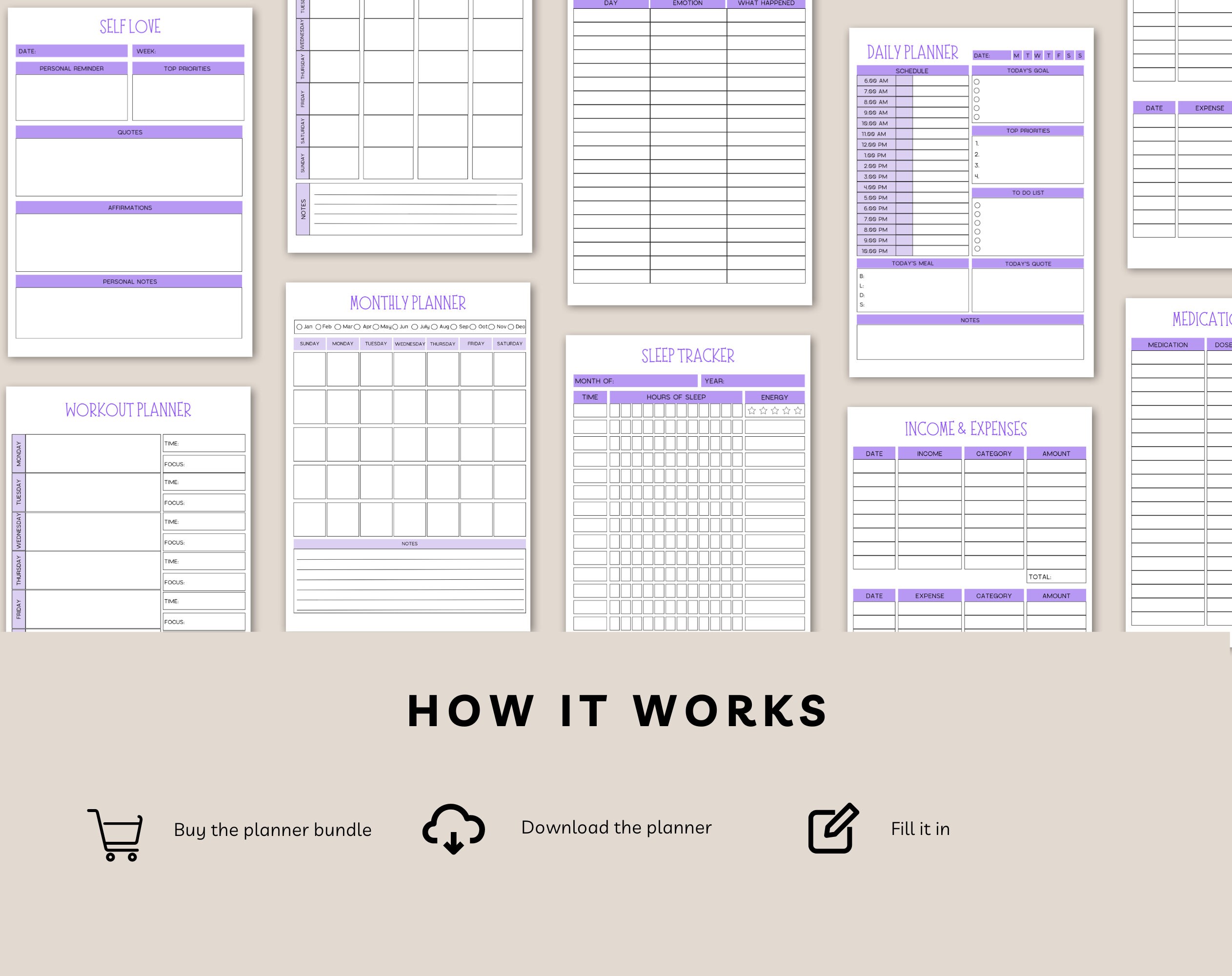 ADHD Planner Printable, ADHD Planner, ADHD Digital Planner, Planner ...