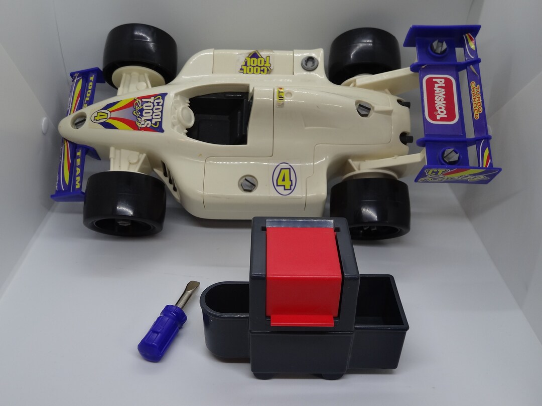 Playskool Hasbro Cool Tools Automotive Race Car With Pit Stop Tool Box ...
