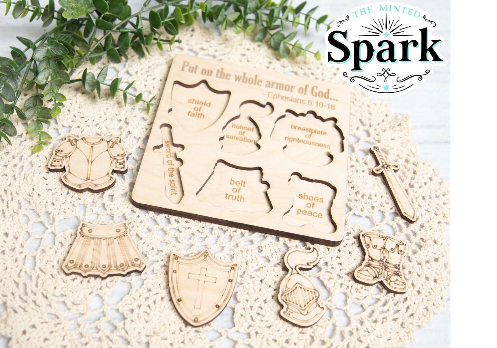 Armor of God Puzzle Design - SVG Laser Cut File - Christian Learning ...