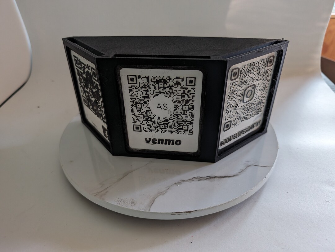 QR CODE Vendor Sign, 3 Sign Customized Display for Social Media and ...