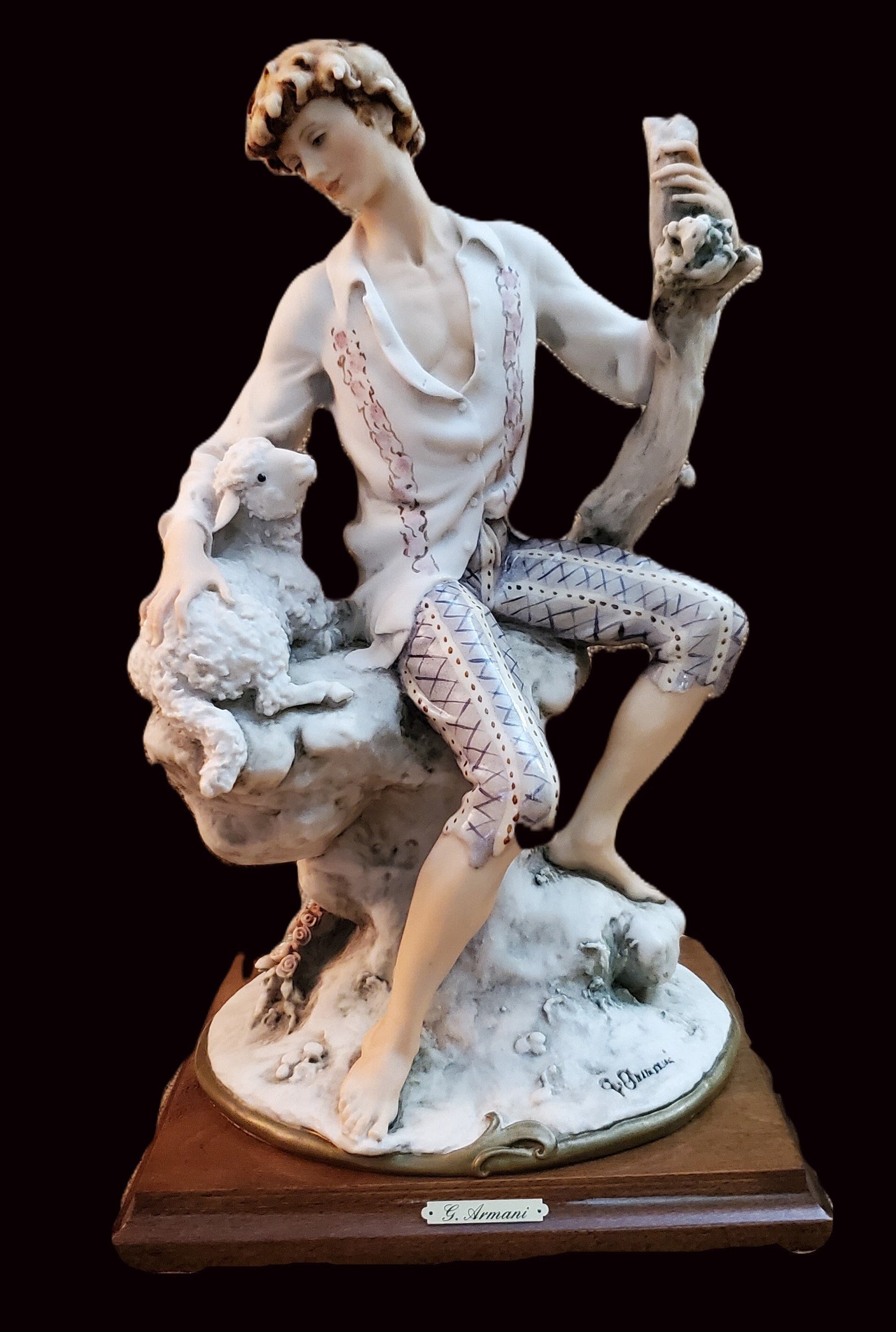 Vintage 1982 Giuseppe Armani Capodimonte Porcelain Figurine shepherd ...