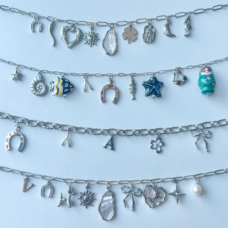 Charm Necklace - Etsy