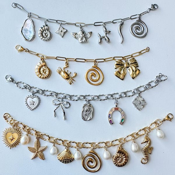 Personalized Charm Bracelet - Etsy