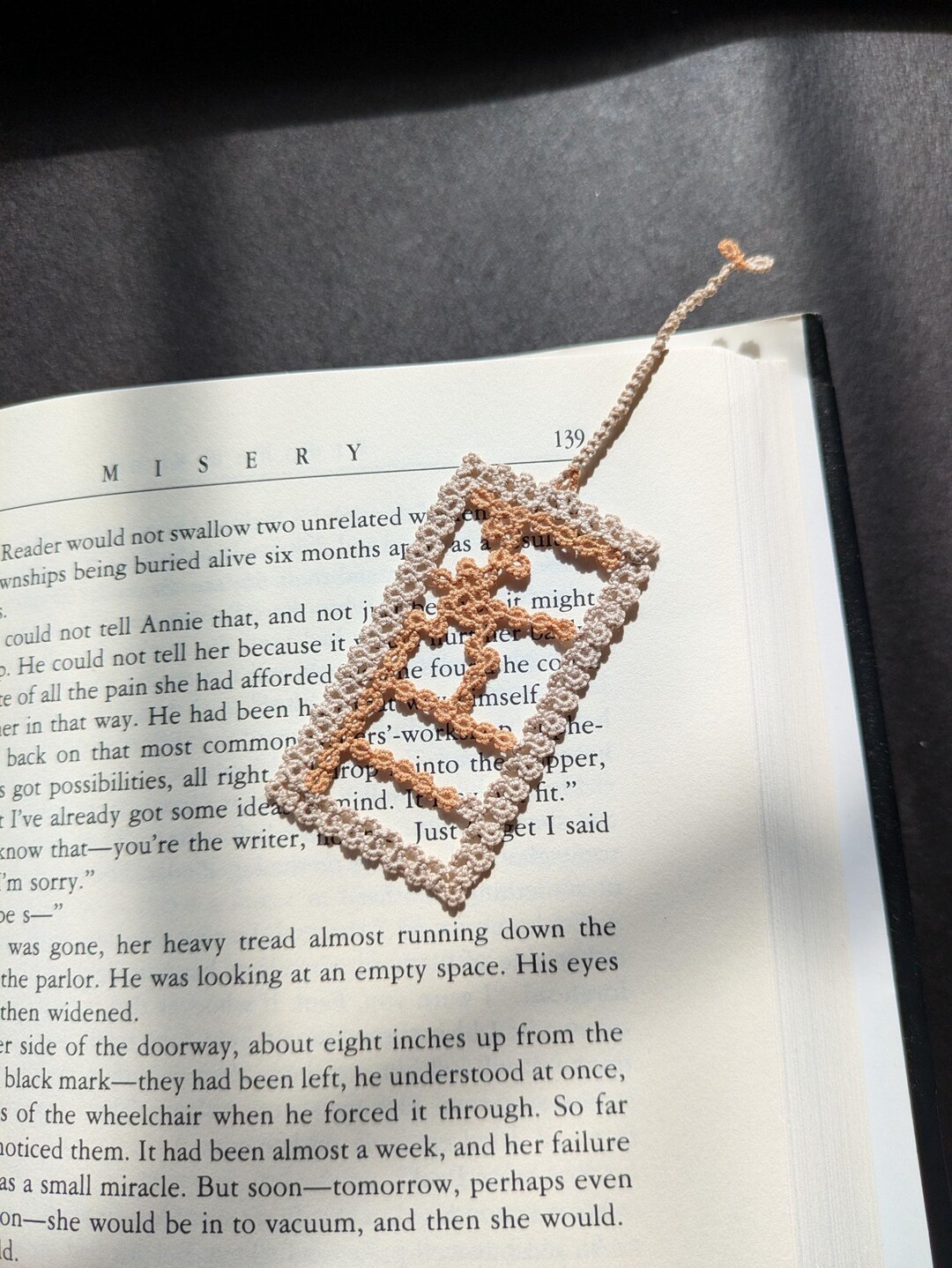 Personalized Tatting Lace Initial Bookmark - Handmade Custom Gifts for ...