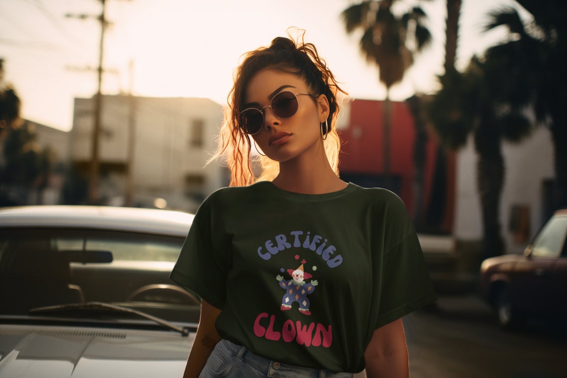 Clowncore Weirdcore Kidcore Clown Trendy Shirt Unique Statement Top for ...