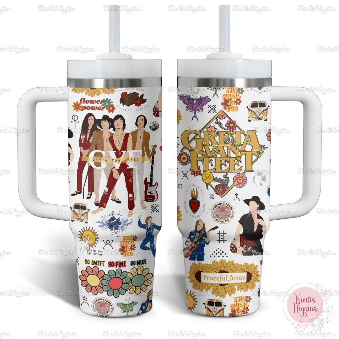 Greta Van Fleet Tumbler 40oz, Greta Van Fleet Tumbler Cup, Gvf Band ...