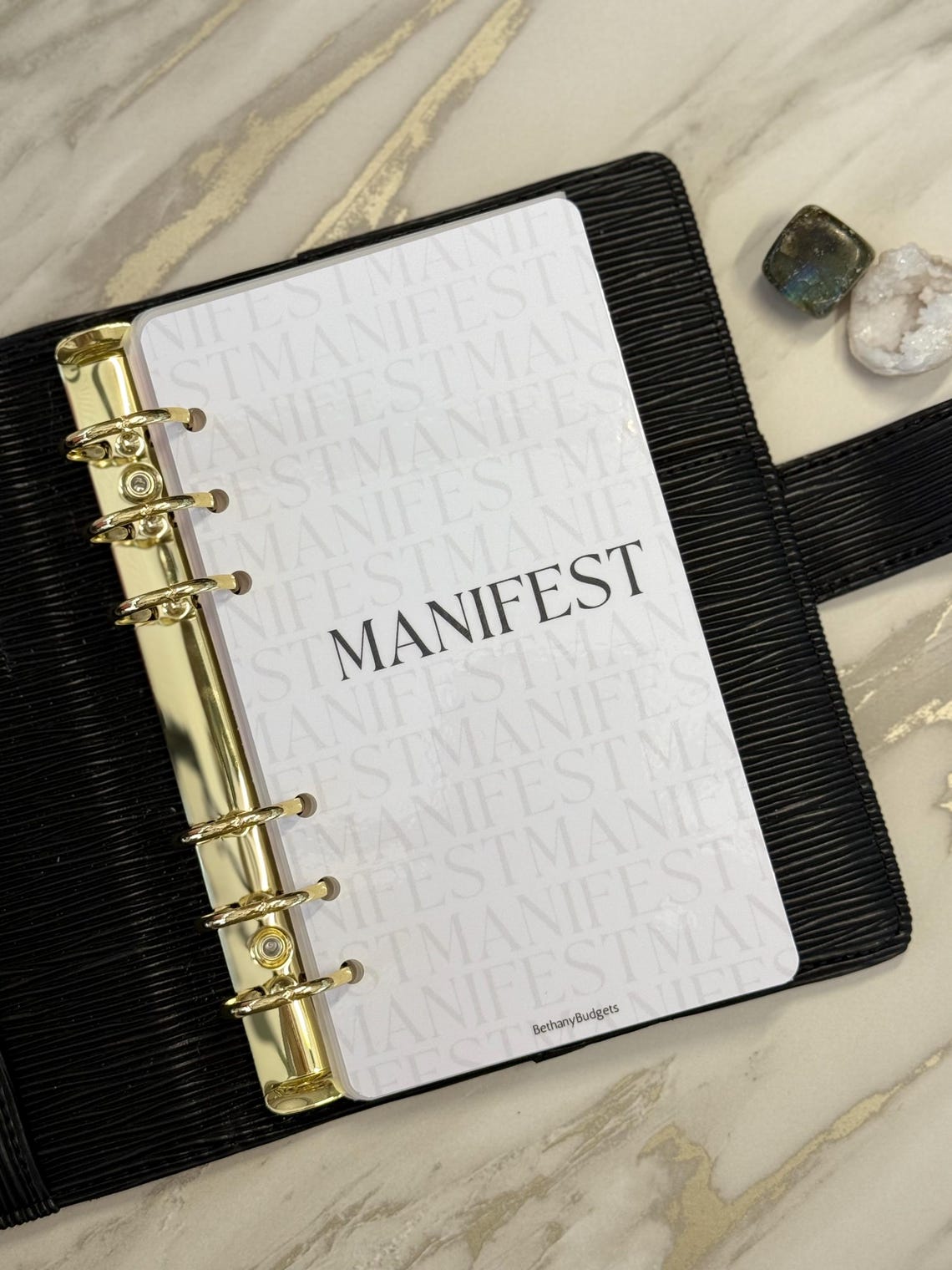 Monochrome Manifest Everything Dashboard | A6 Cash Binder Dashboard ...