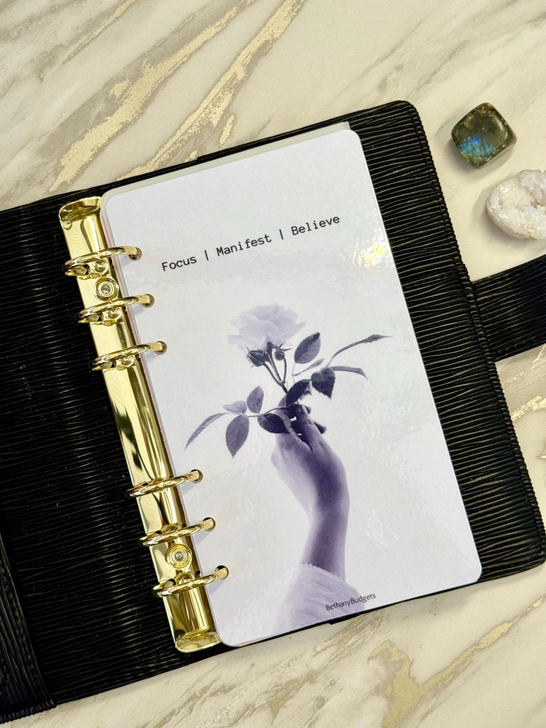 Focus, Manifest, Believe Dashboard | A6 Cash Binder Dashboard | Bethany ...