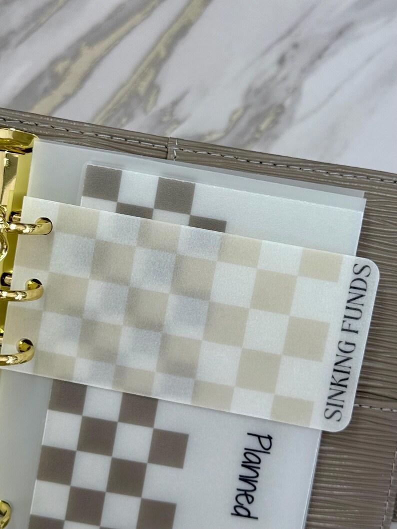 Check Mate! Vellum Horizontal Binder Bookmarks | Bethany Budgets - Etsy
