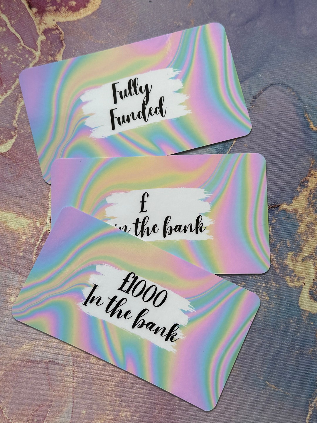 Money Placeholders Rainbow Oil Slick Cash Stuffing Budget Binder ...