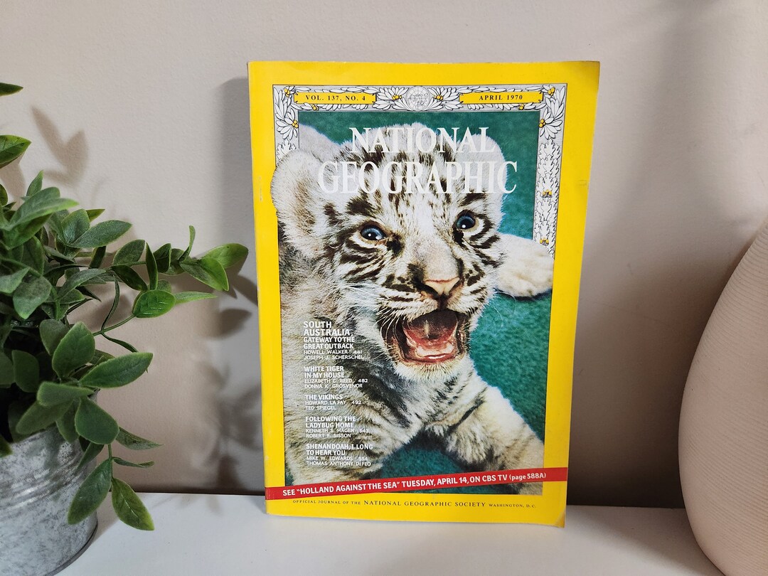 National Geographic Vol. 137 No. 4 April 1970 White Tiger - Etsy