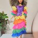 Vintage 1990s Mattel Barbie Doll Flaminco Salsa Samba Dress 1998 Barbie ...