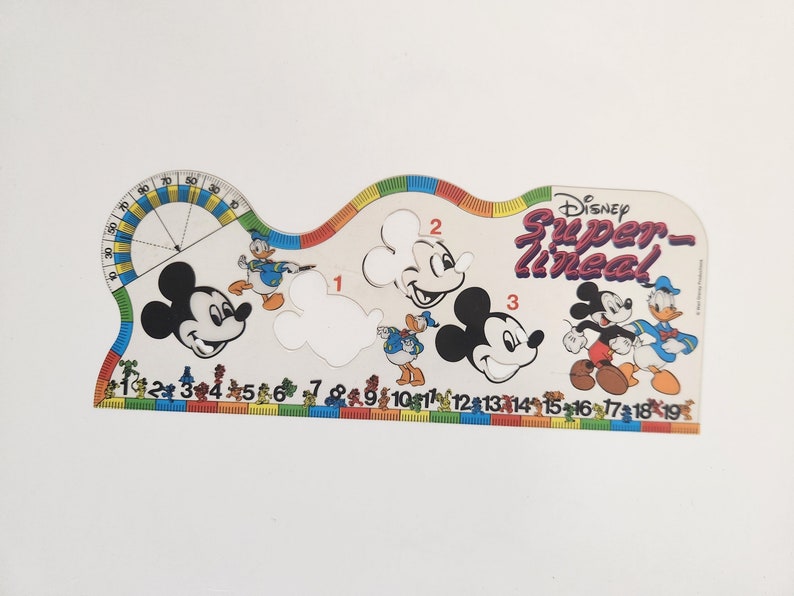 Vintage Mickey Mouse Lineal Ruler - Etsy