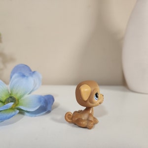 Littlest Pet Shop #786 Pug Puppy Dog Brown Cream Freckles Blue Teardrop ...