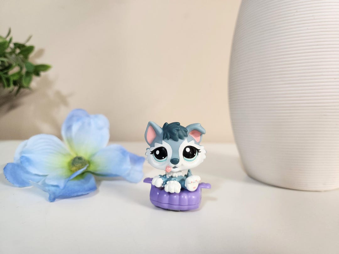 Littlest Pet Shop Husky Puppy #2036 W/ Scooter Accessory - Gray White ...