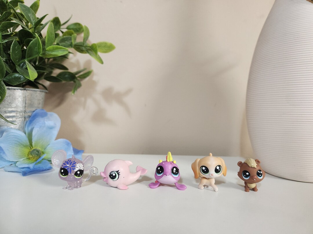 Authentic Mixed Littlest Pet Shops Set of 5 Mini, Micro, Teeny, Tiny ...