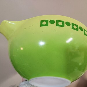 Vintage Pyrex Promotional Cinderella Green Dot & Square Large 4 Quart ...