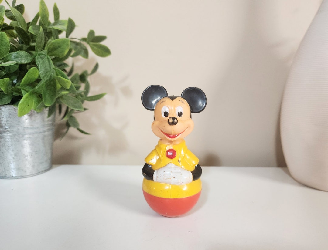 Vintage Disney Mickey Mouse Rise up Weeble Wobble Roly-poly Toy - Etsy