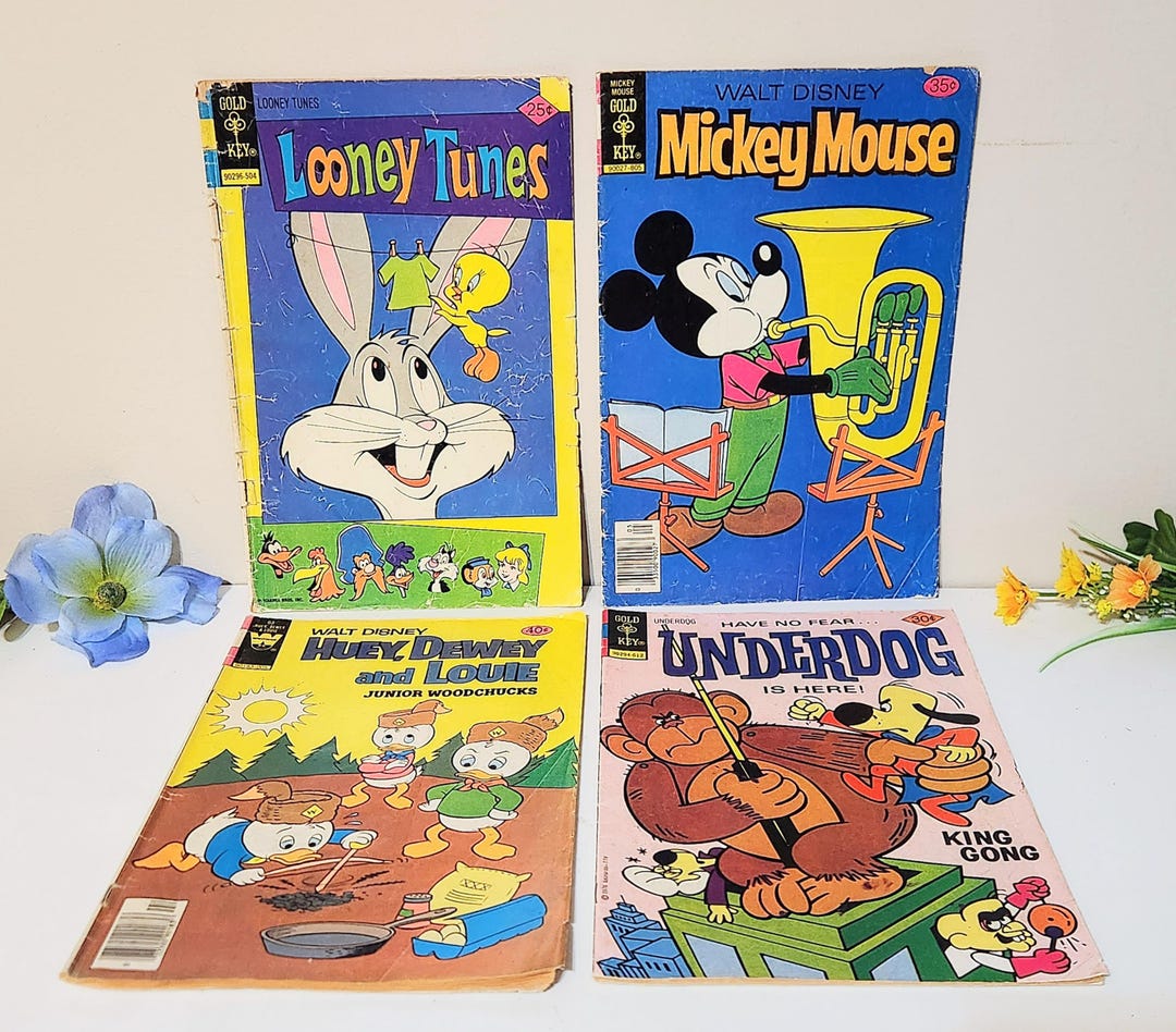 Vintage Gold Key Comic Lot-walt Disney-looney Tunes-whitman-underdog ...