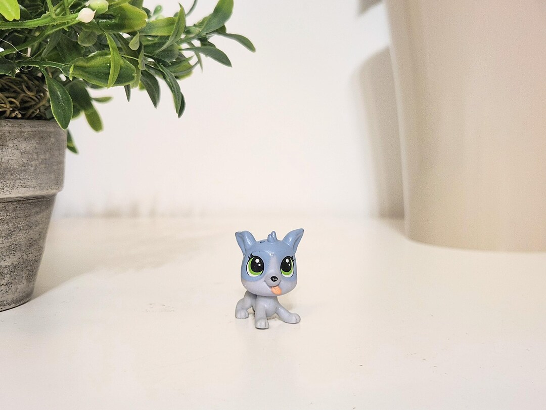 Littlest Pet Shop #44 Greyhound Loopy Greycloud G5 Dog W/ Tongue Out ...
