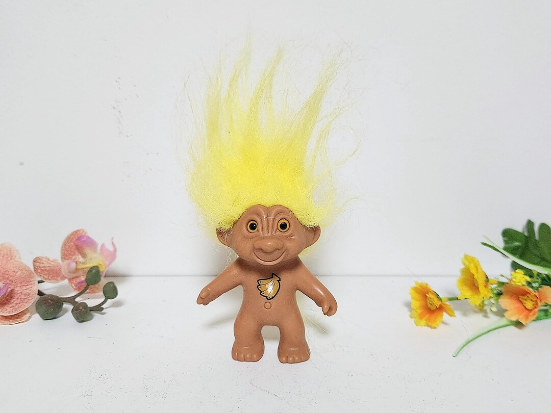 Vintage Troll Yellow Banana Belly-80s Retro Collectible Kids Toy Doll 3 ...